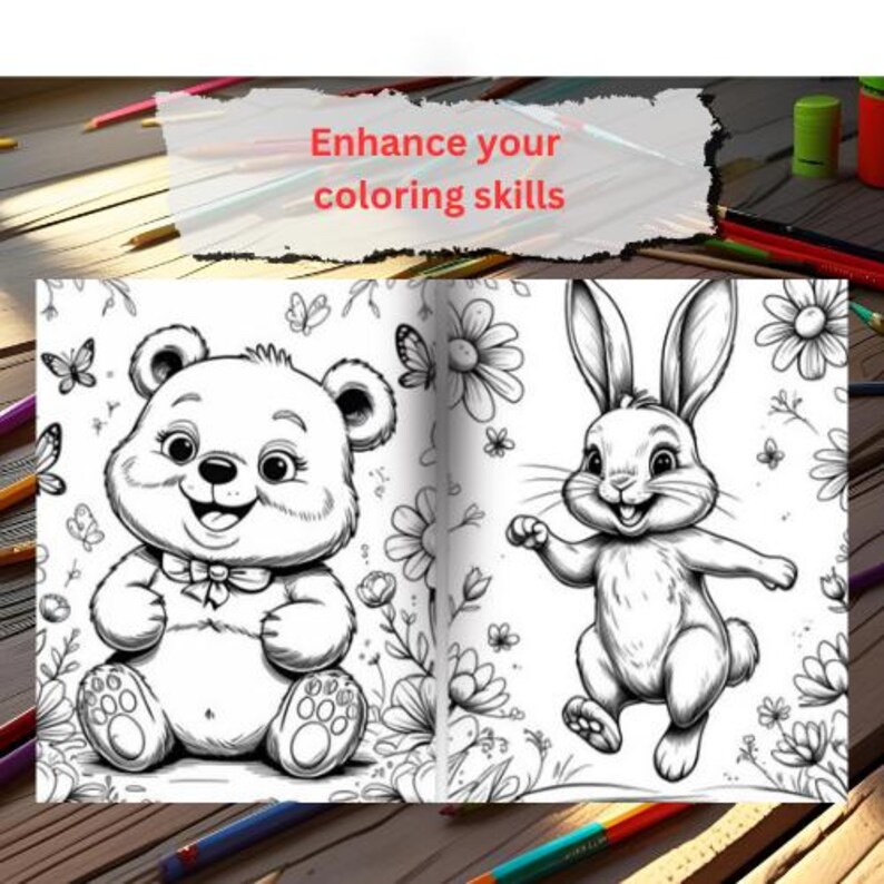Funny Animals Coloring Book for Kids – Editable Activity Pages ...