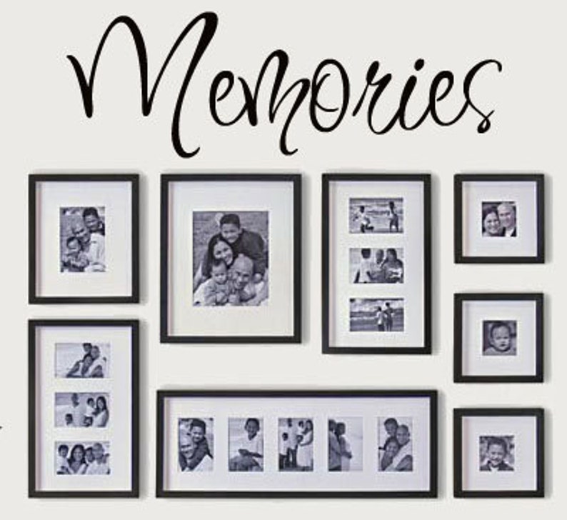 Memories vinyl Lettering Wall Words Graphics Home Decor | Etsy