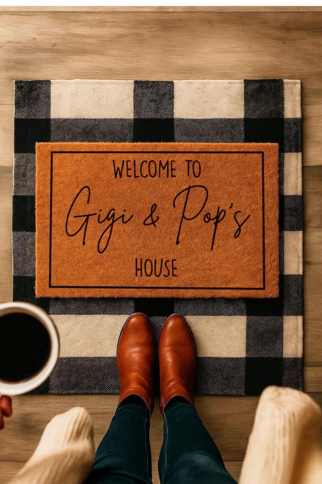 Welcome to Gigi and Papa's House Doormat – Personalized Grandparent ...