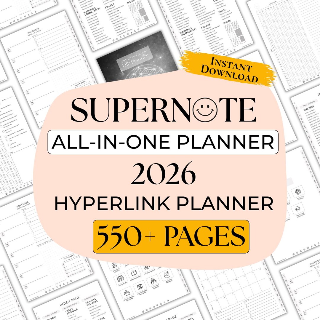 Supernote All-in-one Digital Planner 2026| Productivity Planner,journal ...