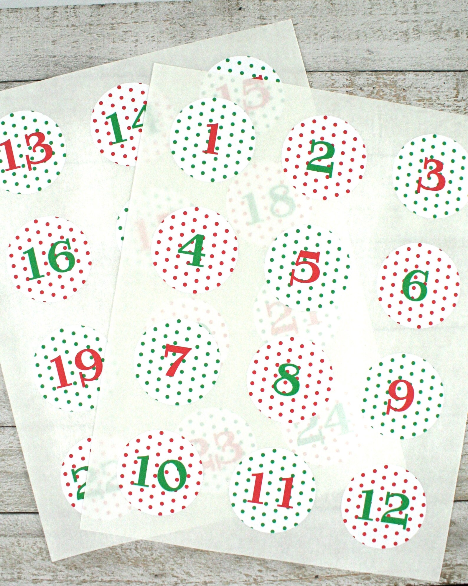 Advent Calendar Kit Christmas Countdown Stickers and Favor | Etsy