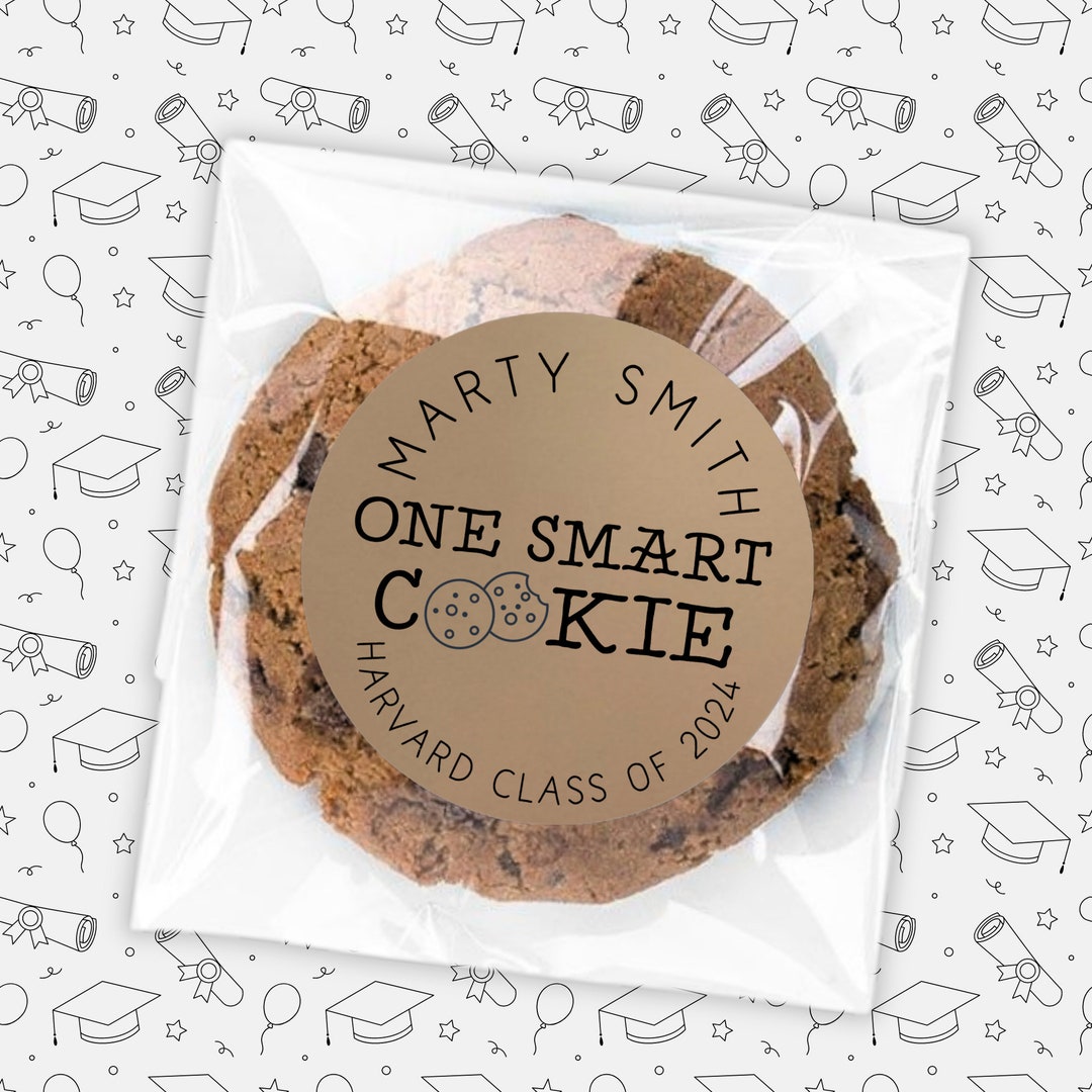Personalized Favor Labels - 2" Round - One Smart Cookie - Perfect for ...
