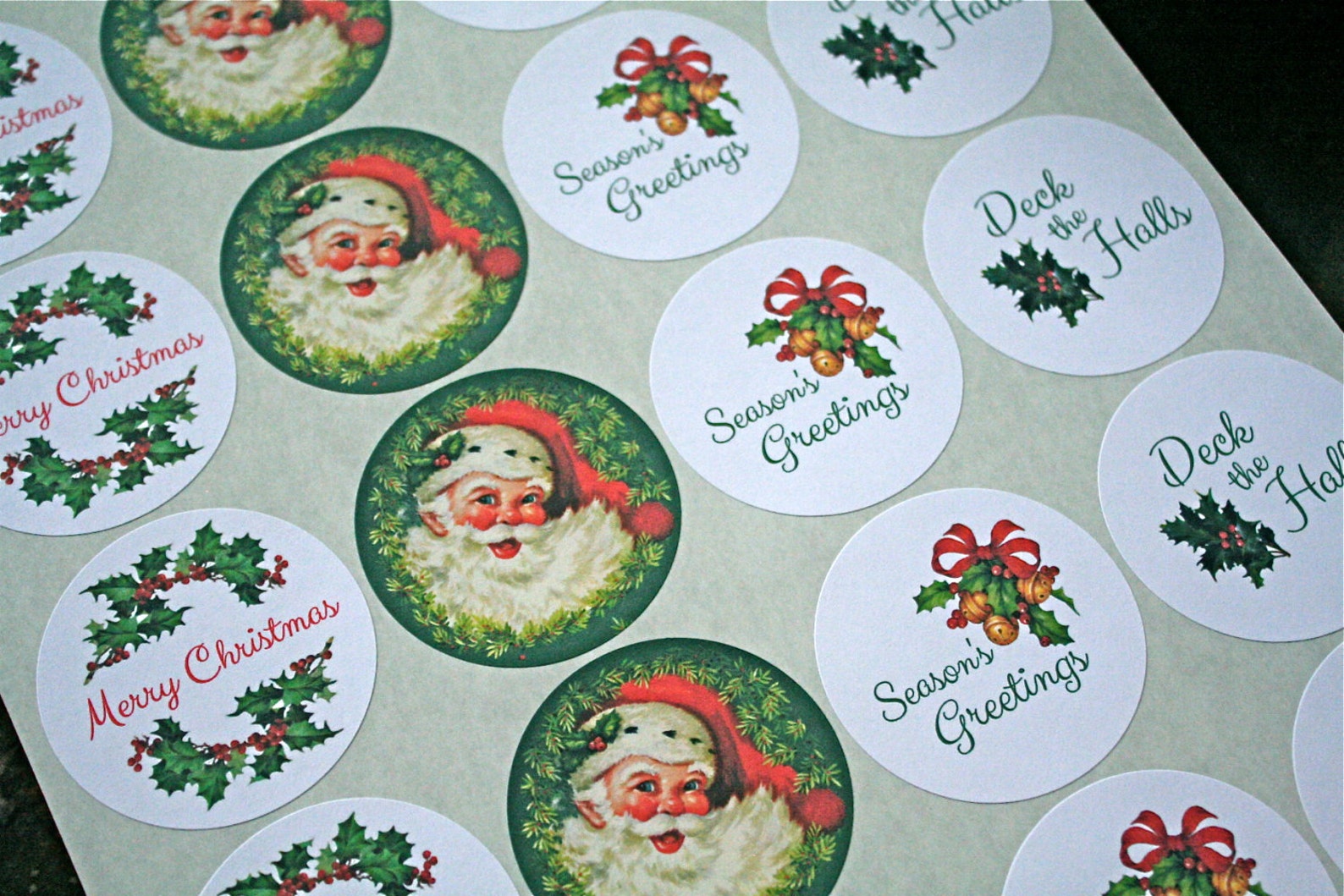 Christmas Stickers 20 Assorted Holiday Stickers for Gift | Etsy