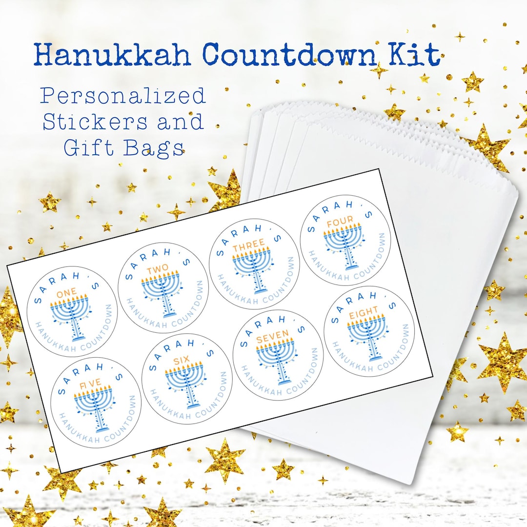 Personalized Hanukkah Countdown Kit - Advent Calendar for Kids, Teens ...