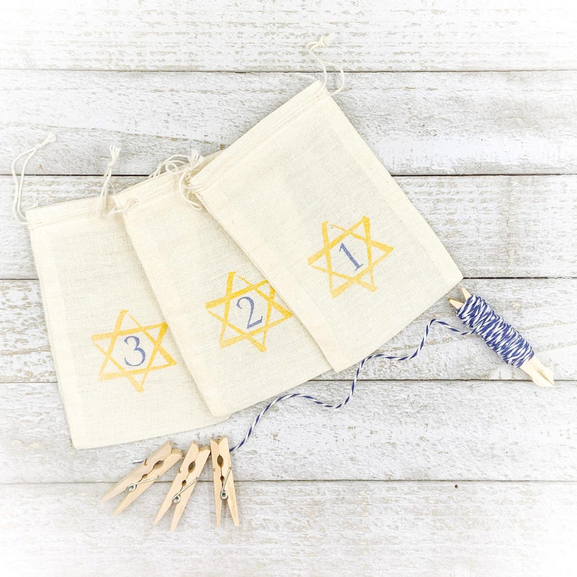 Hanukkah Countdown Kit - Chanukah Calendar Kit for Kids or Adults, 8 ...