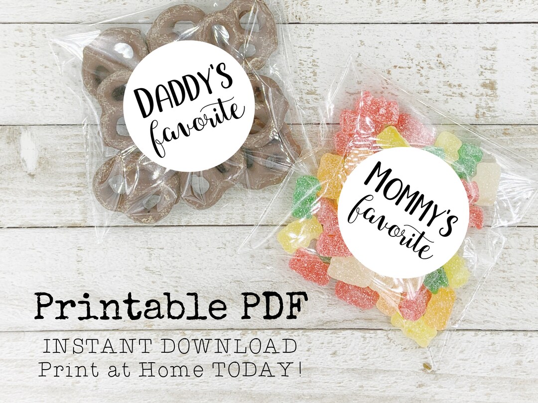 Printable Labels for Baby Shower Favors Mommy and Daddy - Etsy