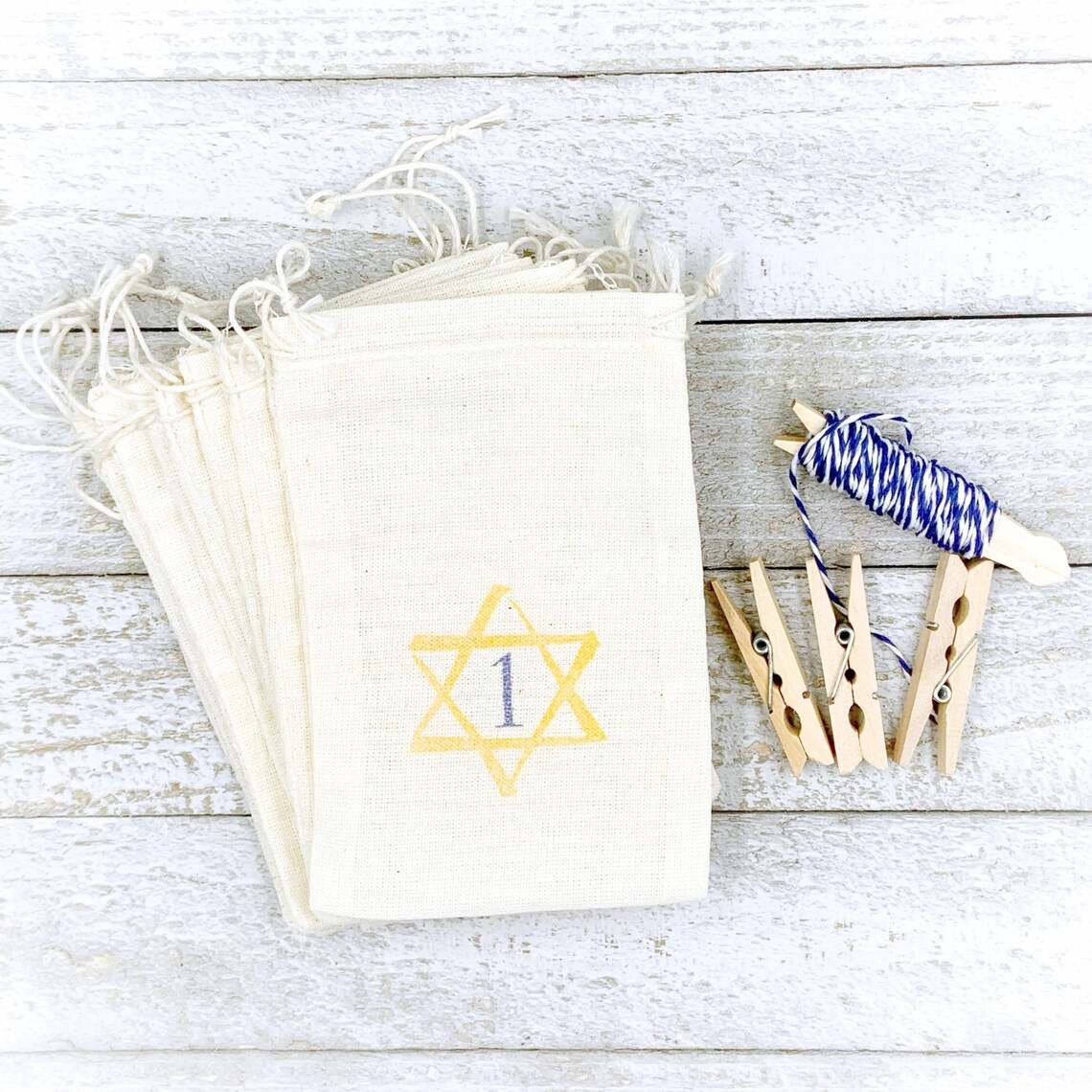 Hanukkah Countdown Kit - Chanukah Calendar Kit for Kids or Adults, 8 ...