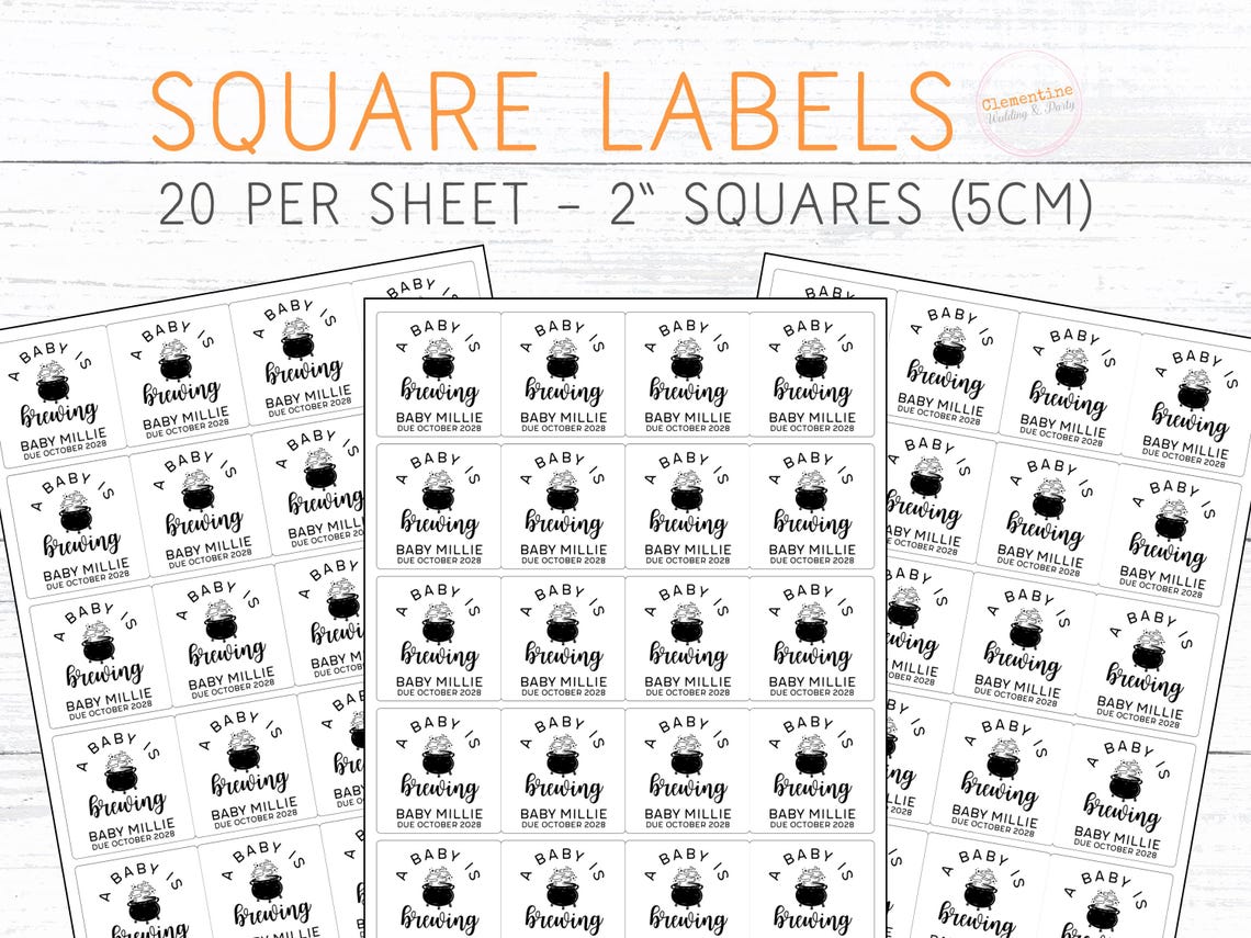 Personalized Baby Shower Favor Labels - Halloween Theme, A Baby is ...