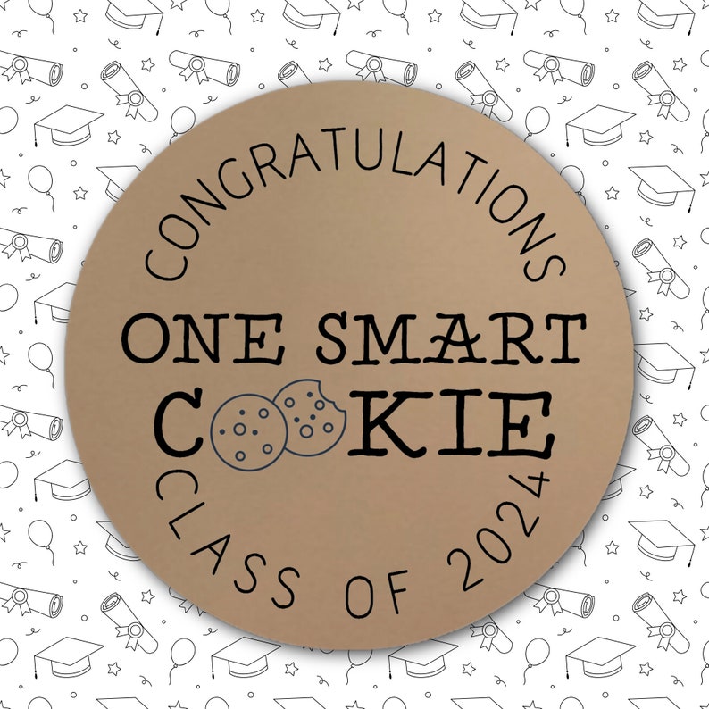 Personalized Favor Labels - 2" Round - One Smart Cookie - Perfect for ...