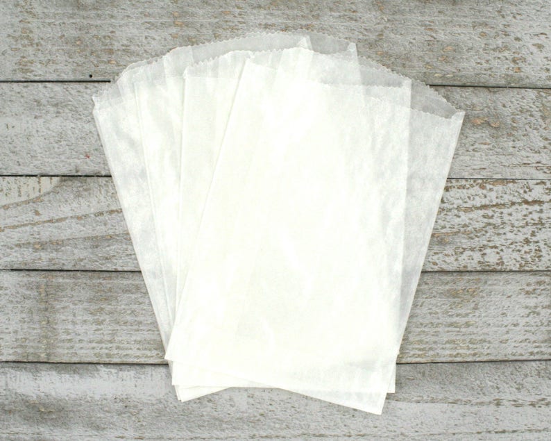 Waxed Paper Party Favor Bags 20 Translucent Glassine Treat - Etsy