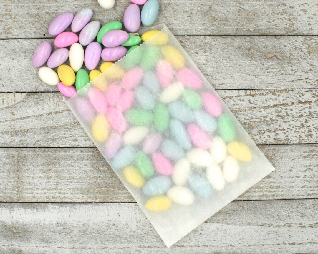 Waxed Paper Party Favor Bags 20 Translucent Glassine Treat Bags, Wax ...