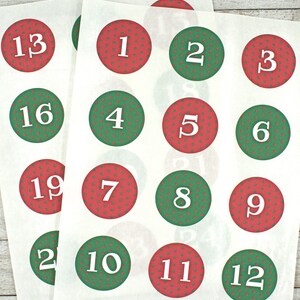 Advent Calendar Kit - Christmas Countdown Stickers and Favor Bags ...