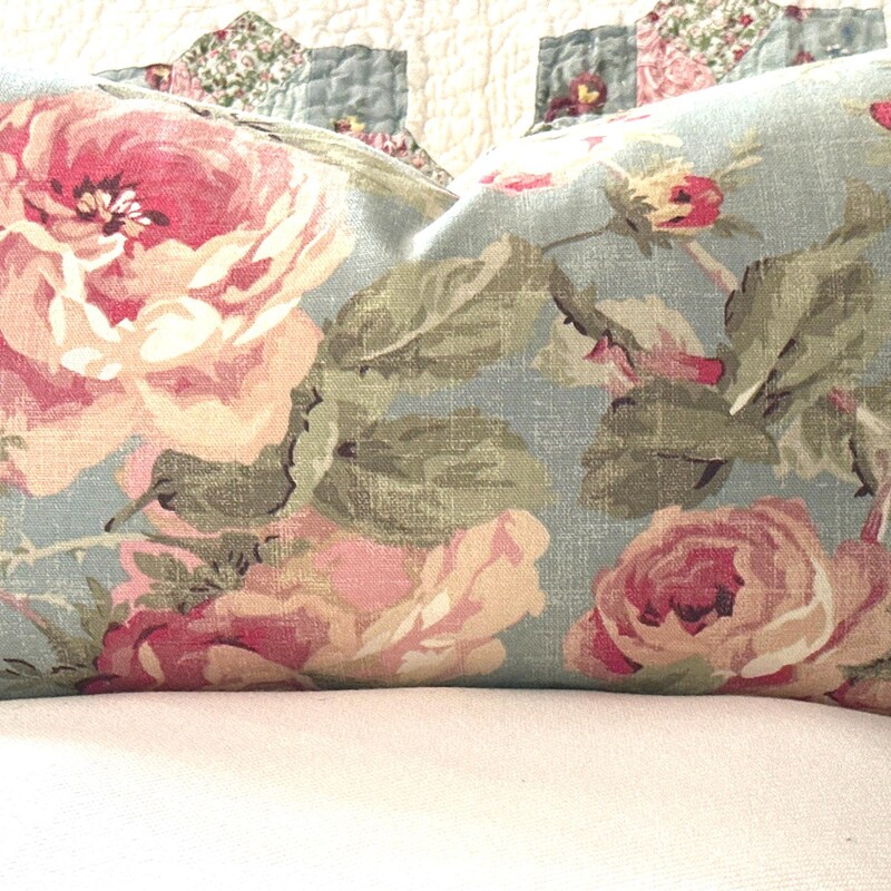 Cabbage Rose Pillow - Etsy