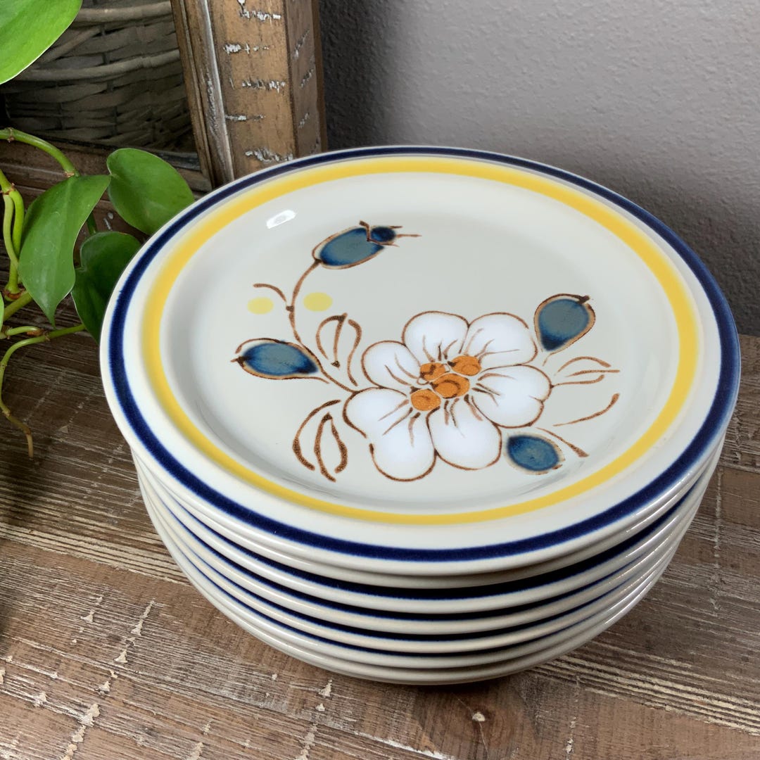 Eight (8) Acsons MASTERPIECE Salad Plates / Dessert Plates - Vintage ...