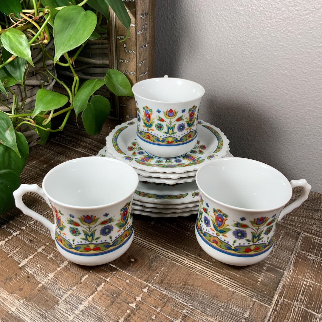 10-piece Sango HELLESPONT One World Tea Trios - Three Sets Cup and ...