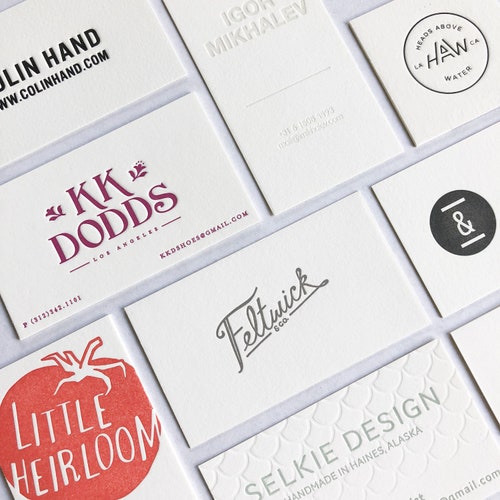 The Guildsman Custom Letterpress Printed Calling Cards - Etsy