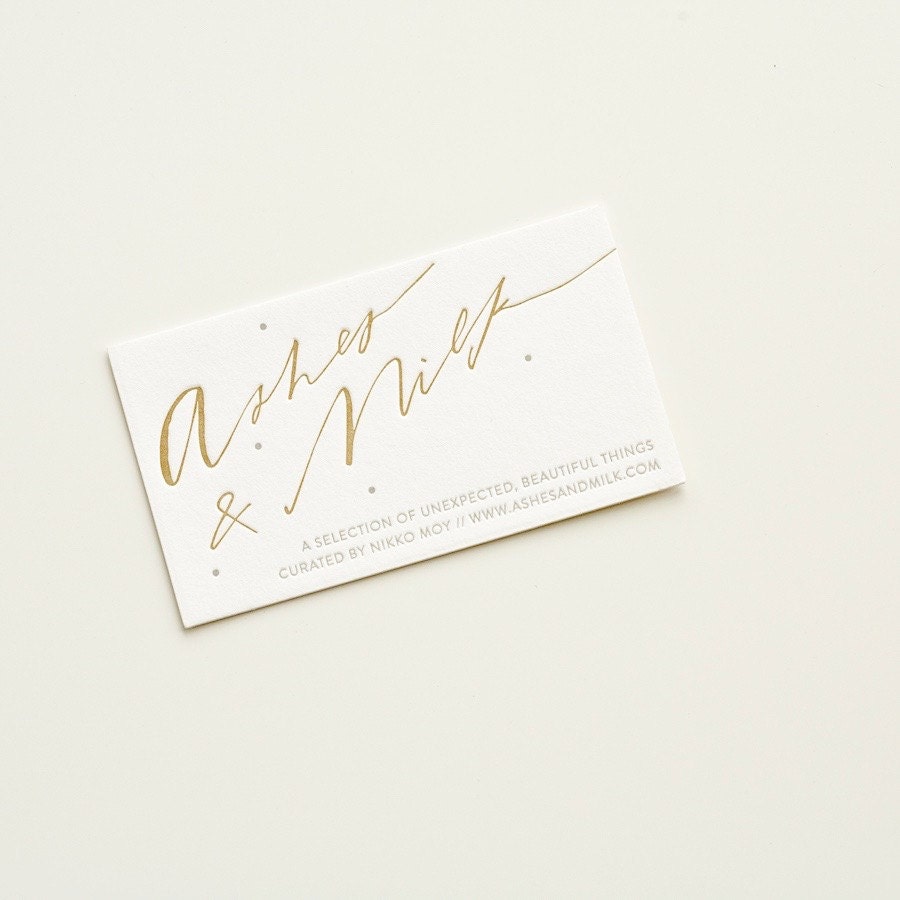 Custom Extra-Thick Letterpress Business Card with Edge | Etsy