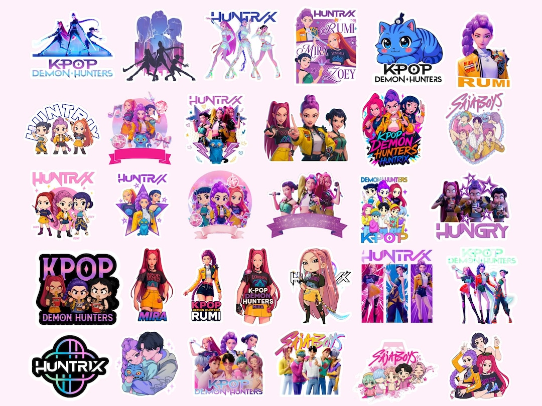 Kpop Demon Hunters PNG Clipart, Idol Group Shirt Design (digital ...