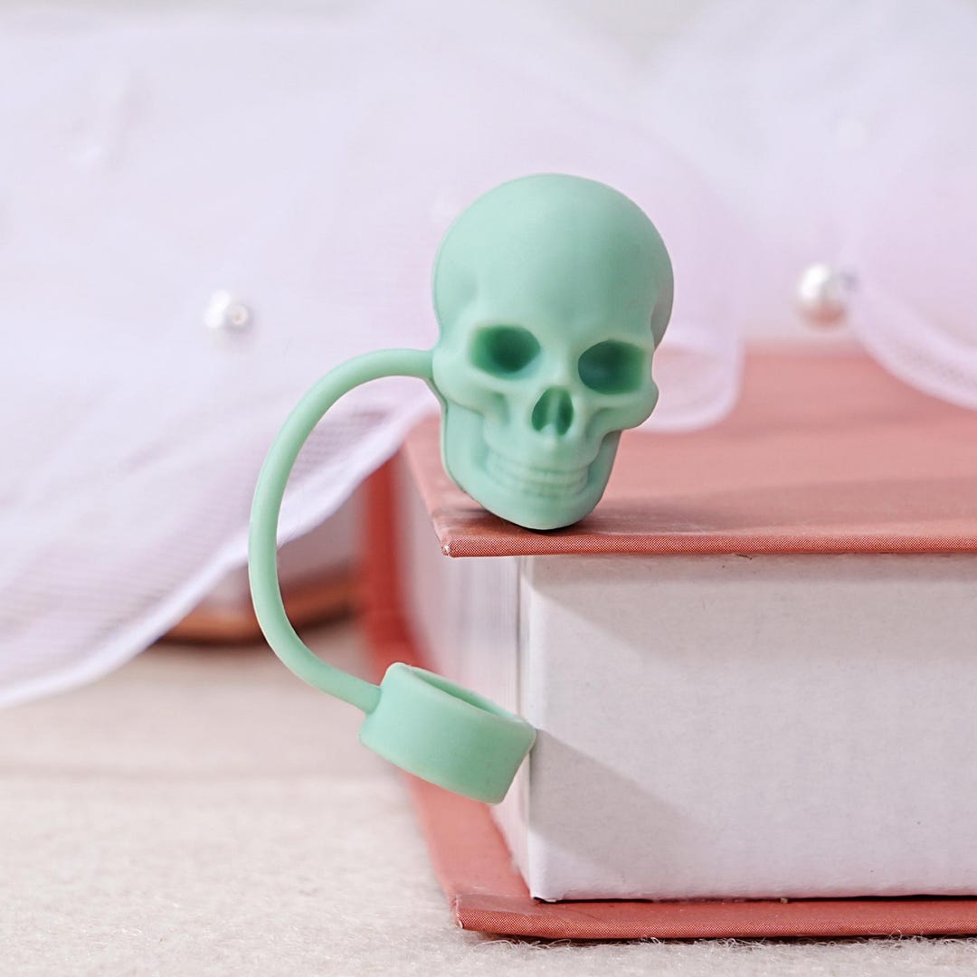 Halloween Skull Straw Topper,spooky Season,personalized Letters ...