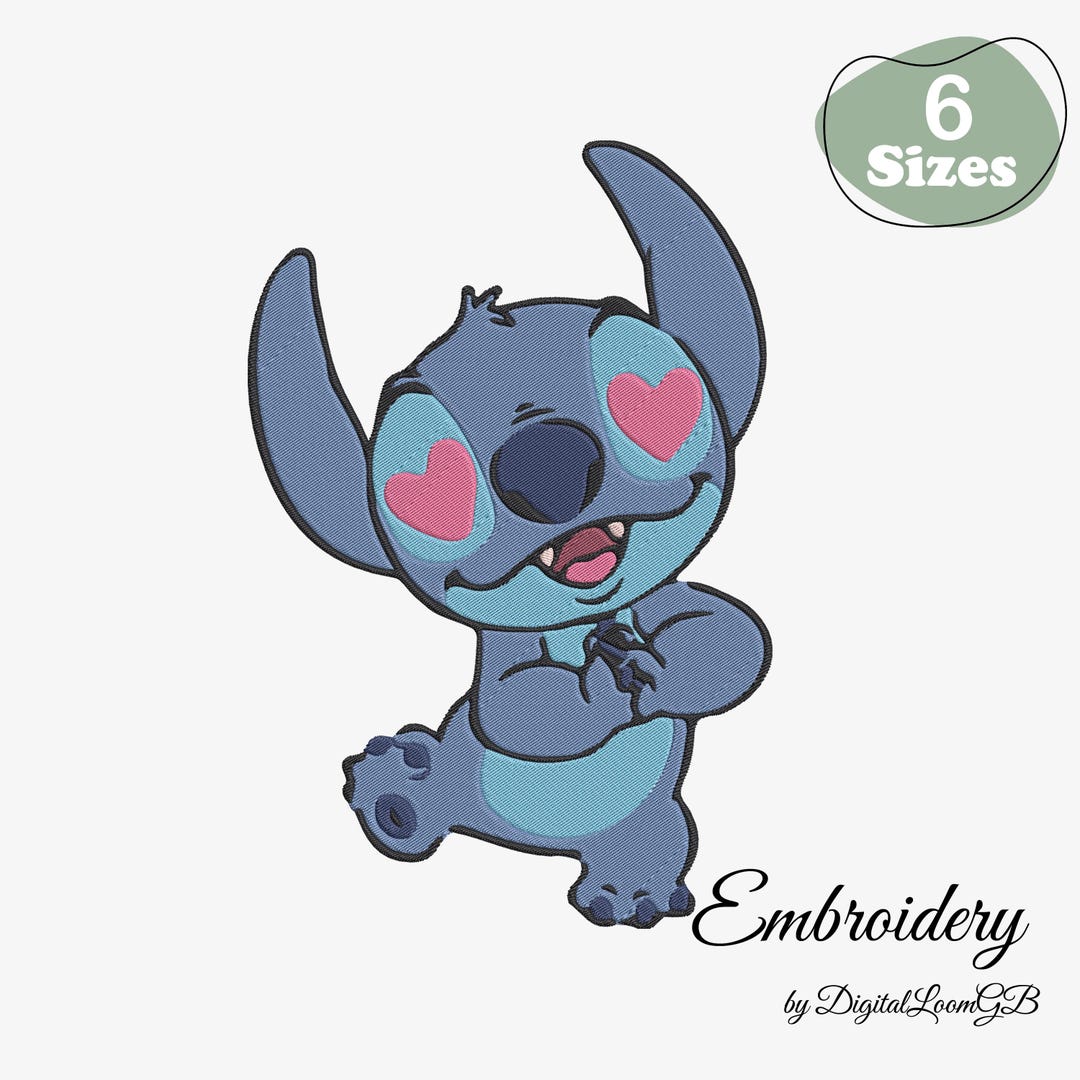 Stitch Embroidery Design: Lilo & Stitch Fan Art (digital File, 6 Sizes ...