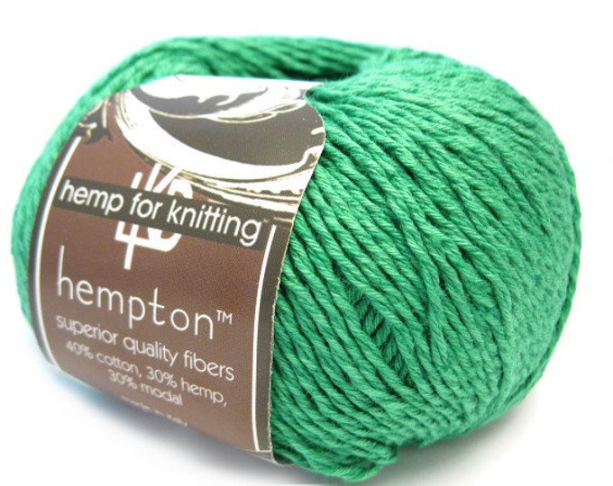 Hemp Cotton Yarn Emerald Green DK Weight 130yd - Etsy