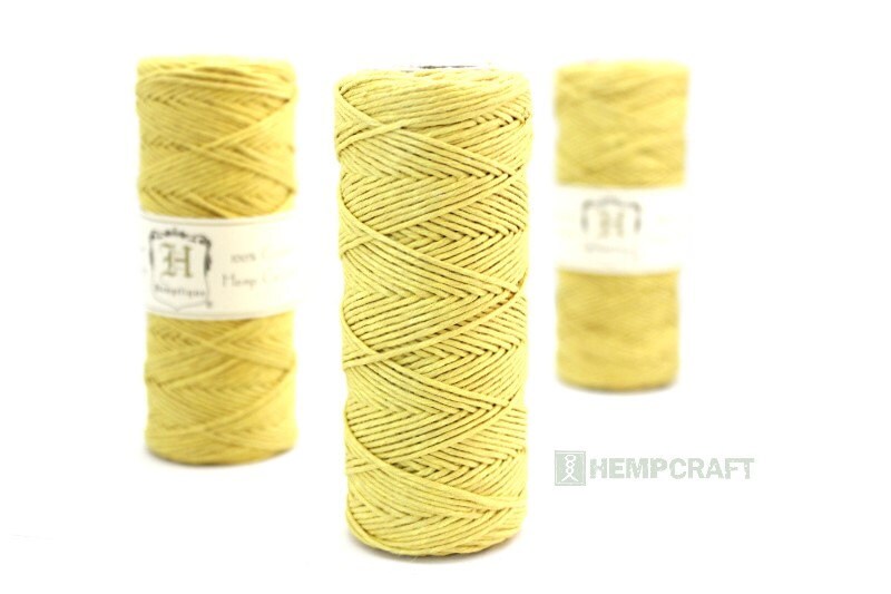 Hemp Twine Yellow High Quality 1mm Daffodil Colored Craft | Etsy