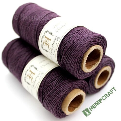 Purple Waxed Cord Macrame Cord Waxed Polyester Thread | Etsy