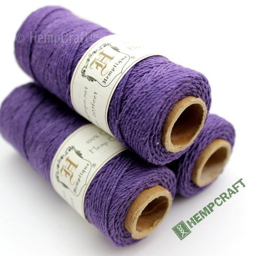 Purple Waxed Cord Macrame Cord Waxed Polyester Thread | Etsy