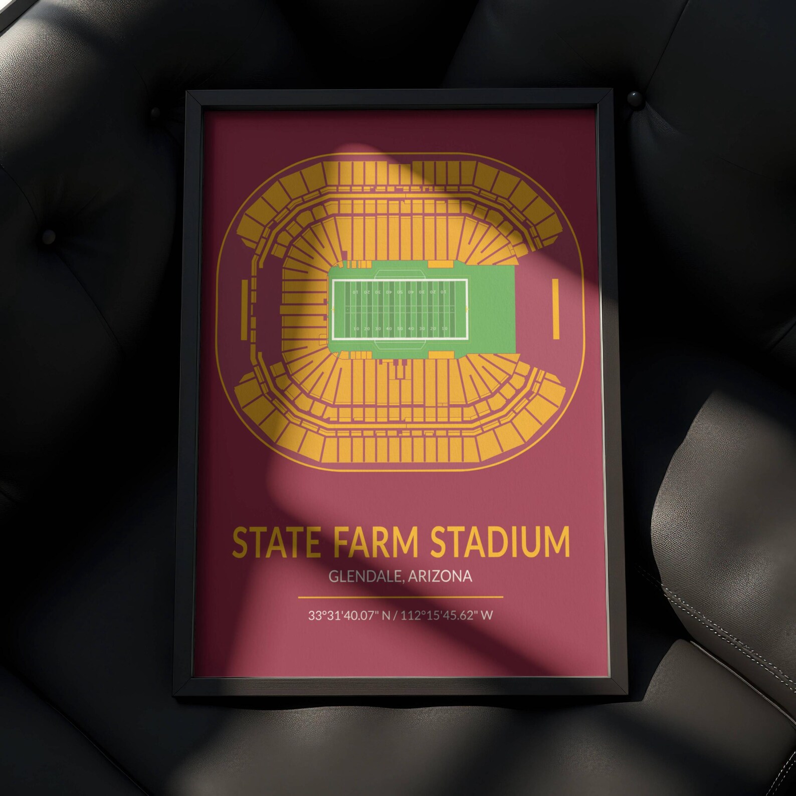 Minimalist Poster State Farm Stadium – Vector Art of the Arizona ...