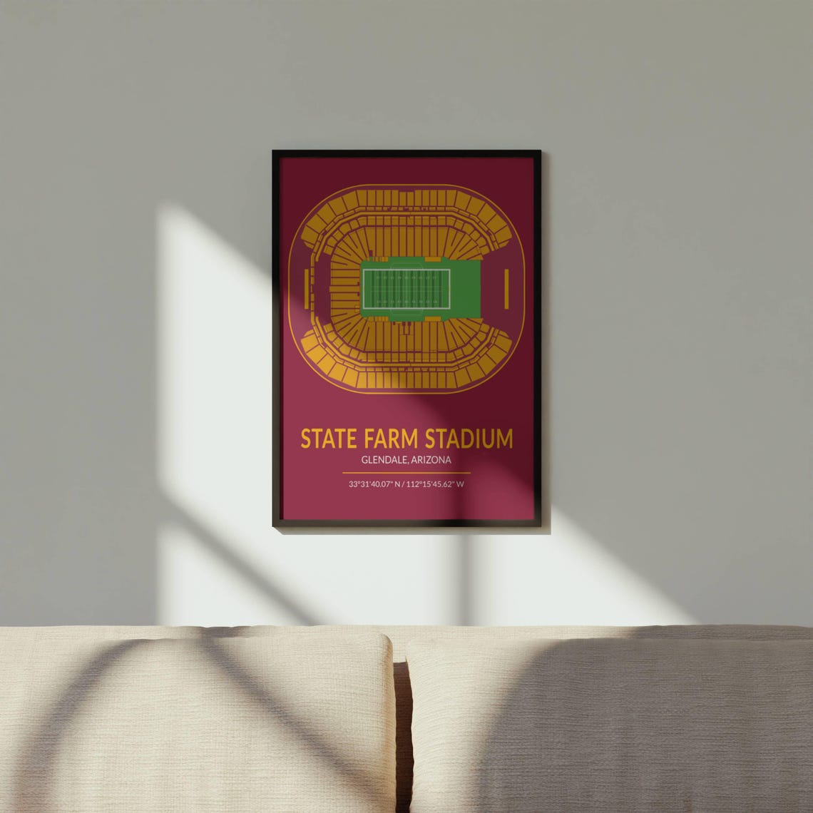 Minimalist Poster State Farm Stadium – Vector Art of the Arizona ...