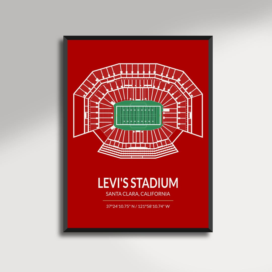 Minimalist Levi’s Stadium Poster – Vector Art of the San Francisco ...