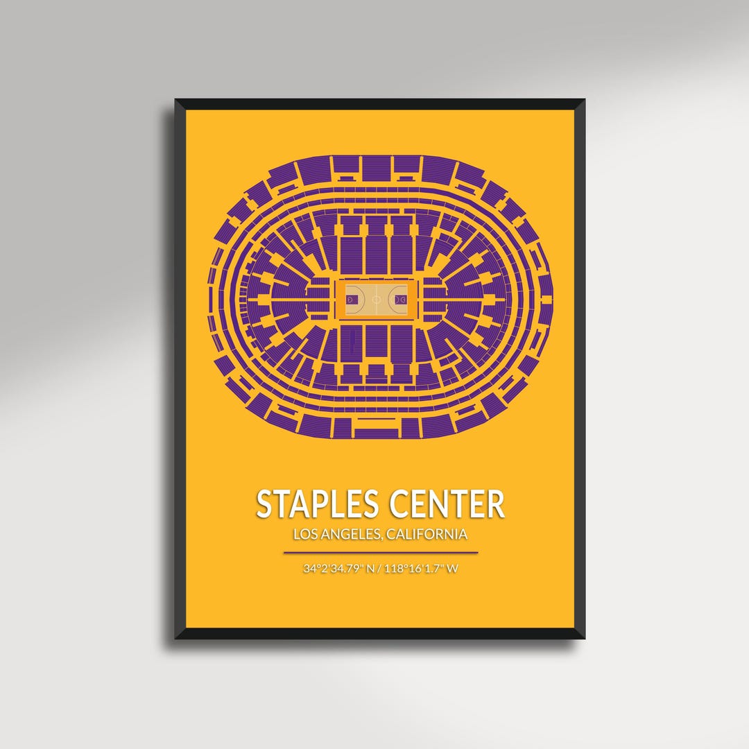 Minimalist Poster Staples Center – Vector Art of the Los Angeles Lakers ...