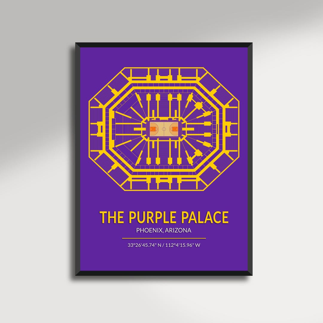 Minimalist Poster Footprint Center – Vector Art of the Phoenix Suns ...