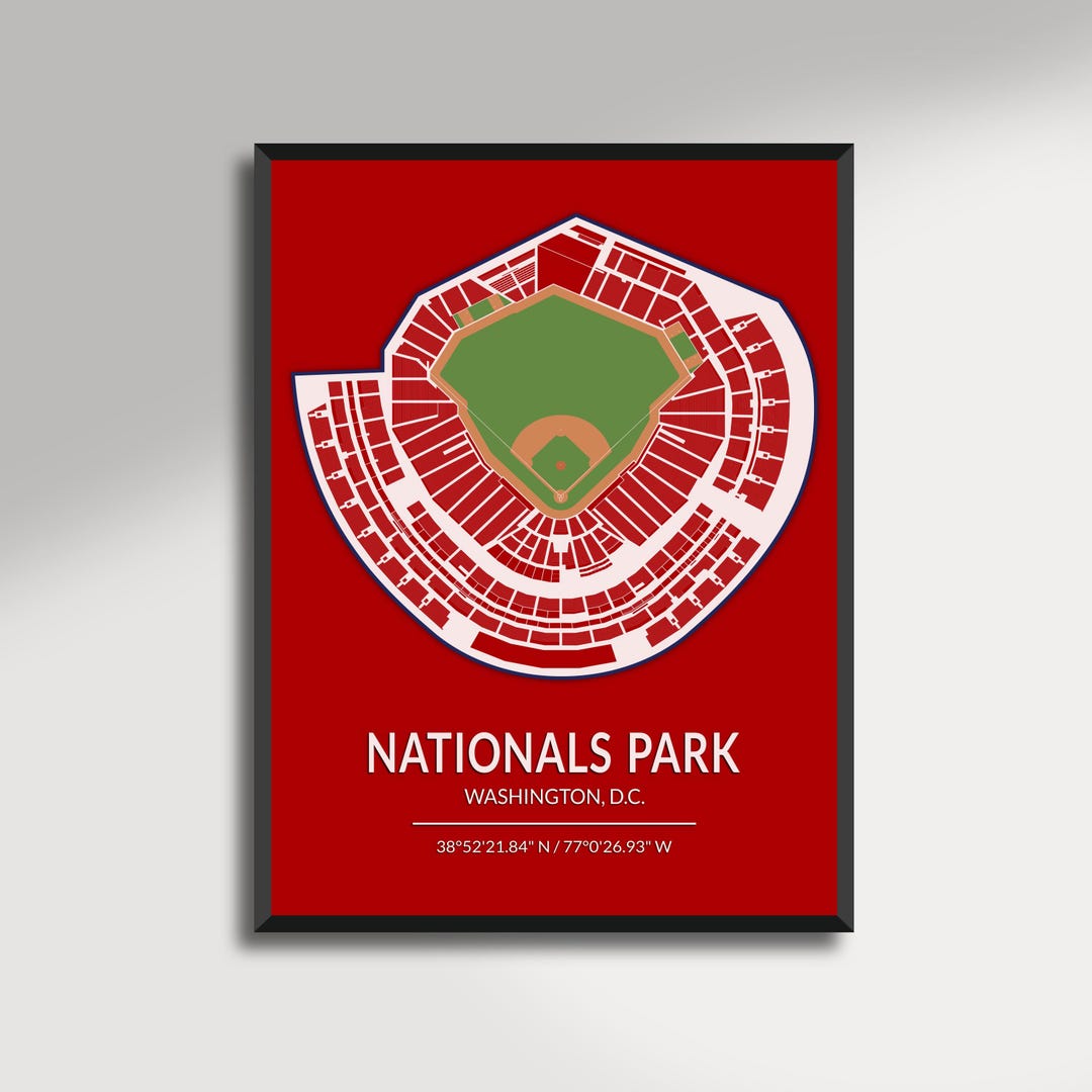 Minimalist Poster Nationals Park – Vector Art of the Washington ...
