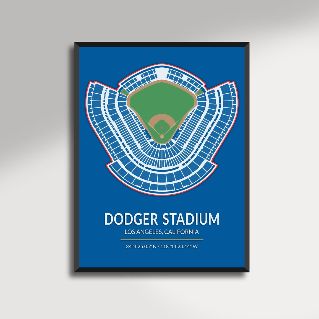 Minimalist Poster Dodger Stadium – Vector Art of the Los Angeles ...