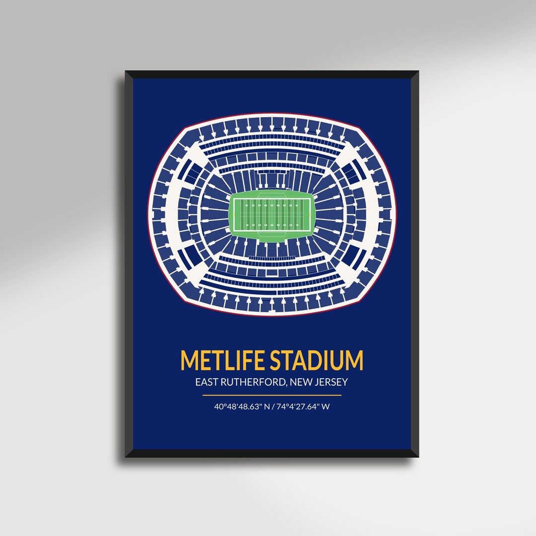 Minimalist Poster Metlife Stadium – Vector Art of the New York Jets ...