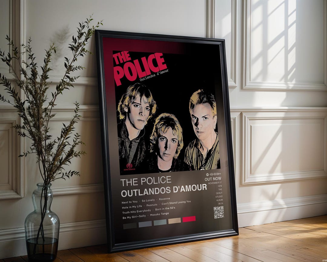 The Police Poster | Outlandos D'amour Poster | 4 Colors | Album Cover ...