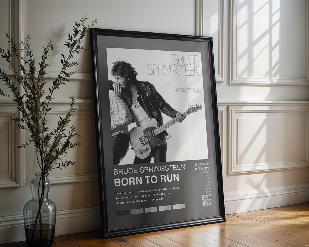 Bruce Springsteen Poster | Born to Run Poster | 4 Colors | Album Cover ...