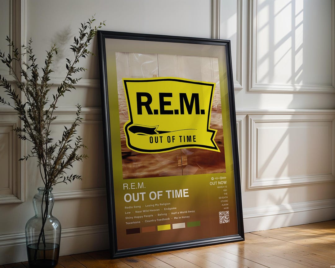 R.E.M. Poster | Out of Time Poster | 4 Colors | Album Cover Poster ...