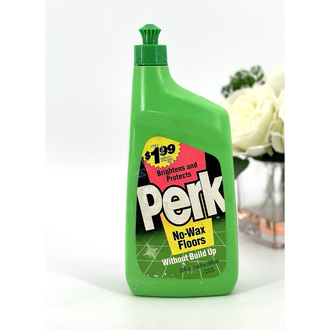 RARE FULL Vintage PERK Floor Cleaner Polish 22oz Bottle Rare Prop Movie ...