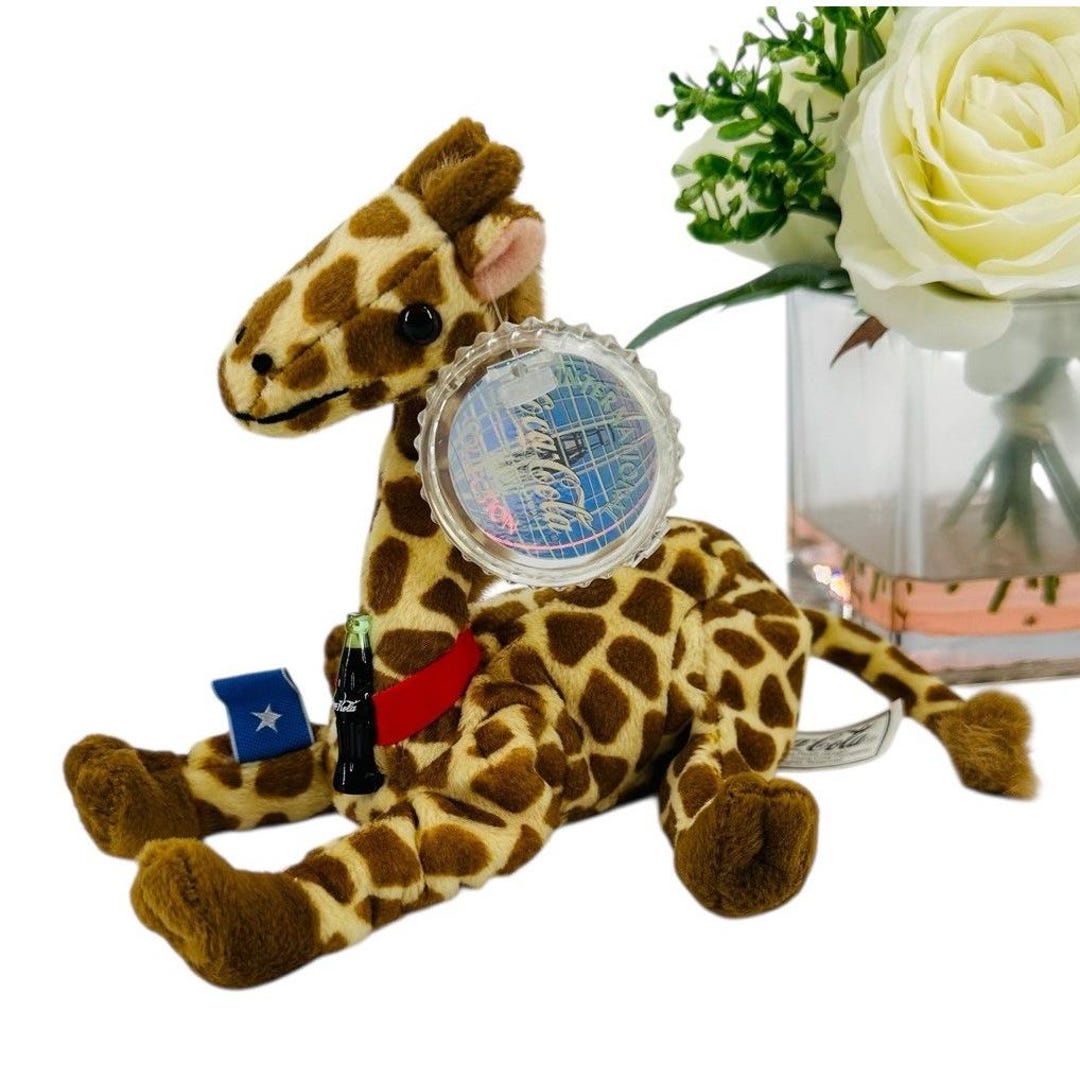 Vintage Coca Cola Rifraff Somalia Giraffe Plush Stuffed Beanie Animal ...