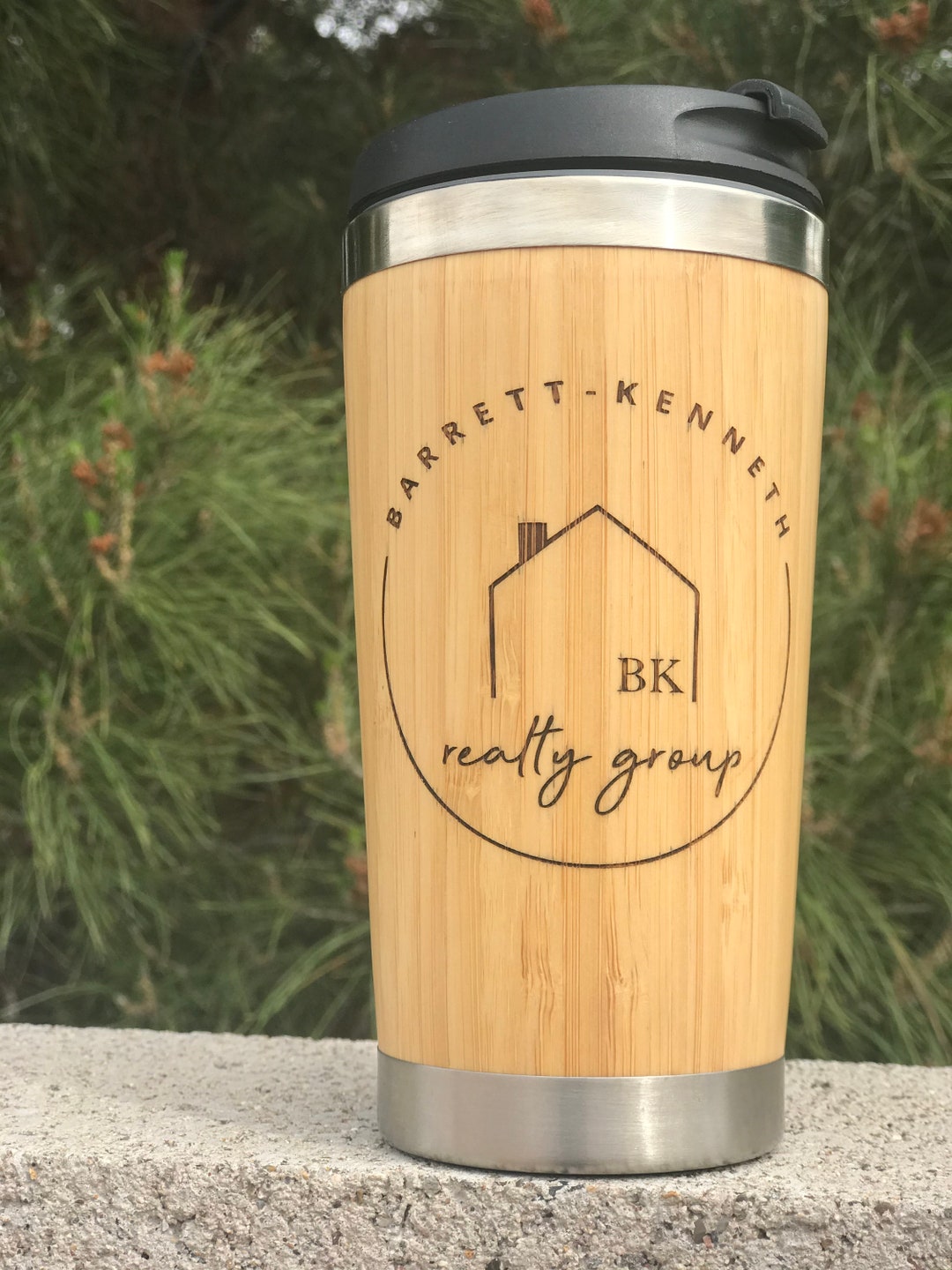 Work Coffee Travel Mug Tumbler Cup Last Name LMFT Office Bamboo Barber ...