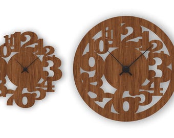 Laser Cut Wall Clock Design: Geometric CNC Template (digital Download ...