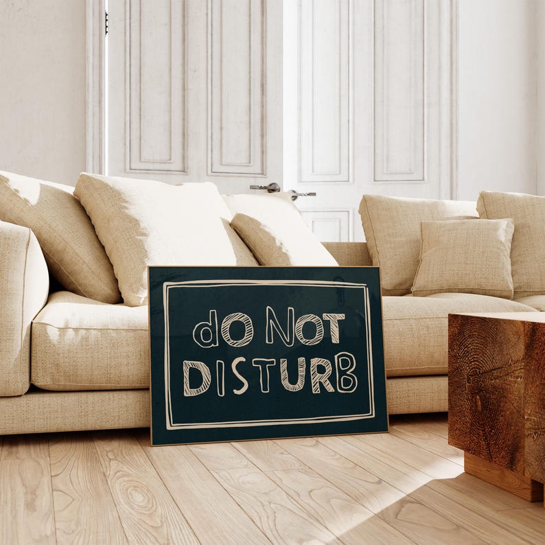 Do Not Disturb Print - Handwritten Bedroom Wall Art Printable, Above ...