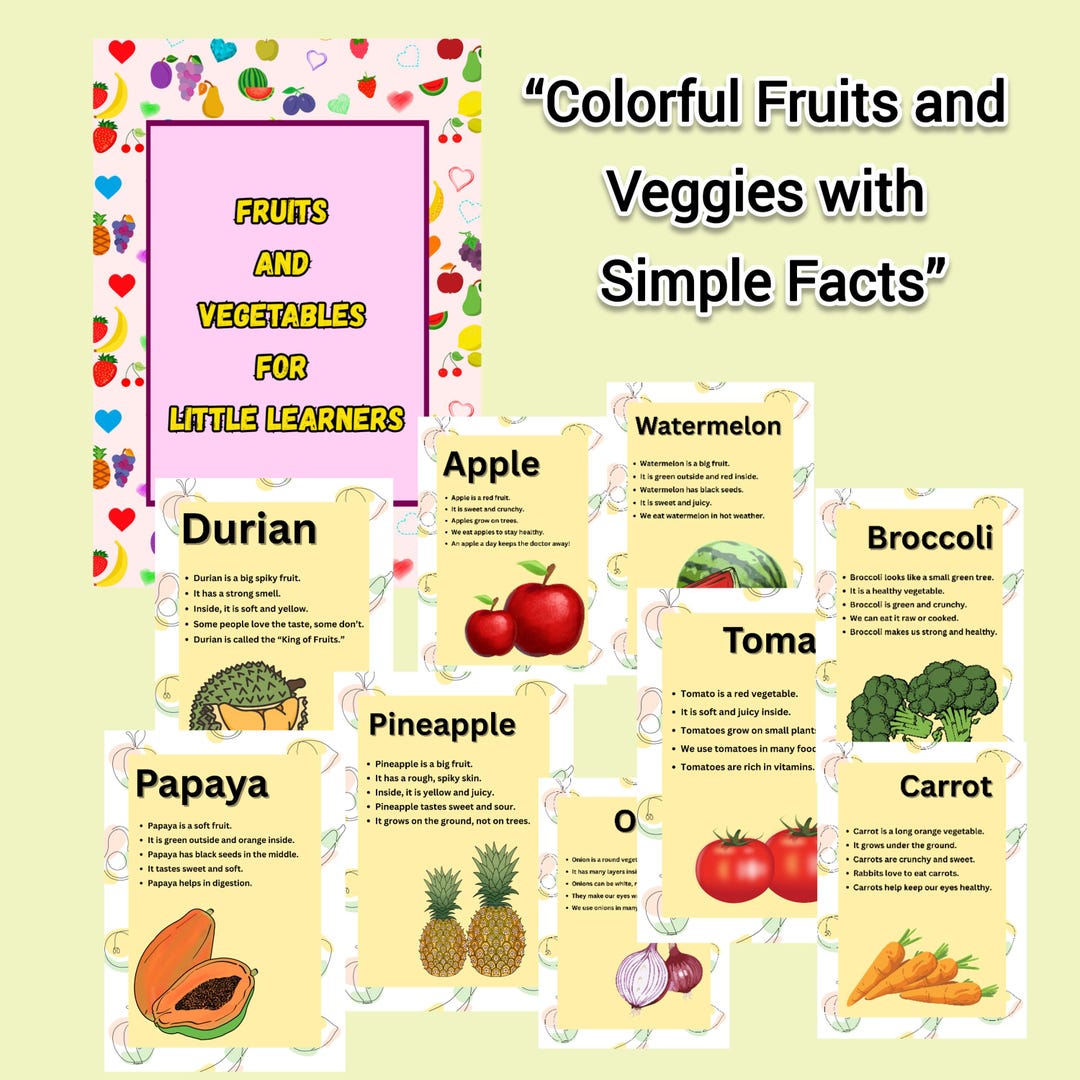 Fruits and Vegetables for Little Learners | Fun Facts About Fruits and ...