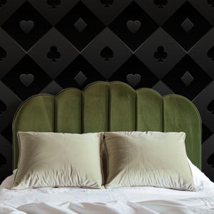 Poker Themed Peel and Stick Wallpaper – Black Card Suit Removable Wall ...