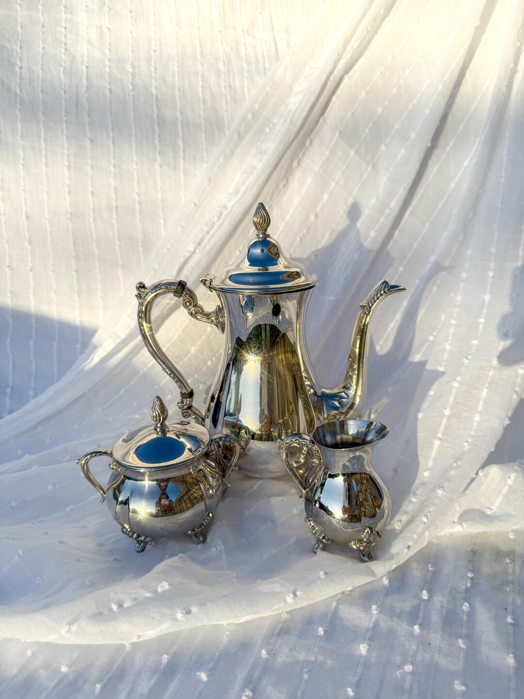 Viners Silver Plated 3-piece Tea Set - Etsy