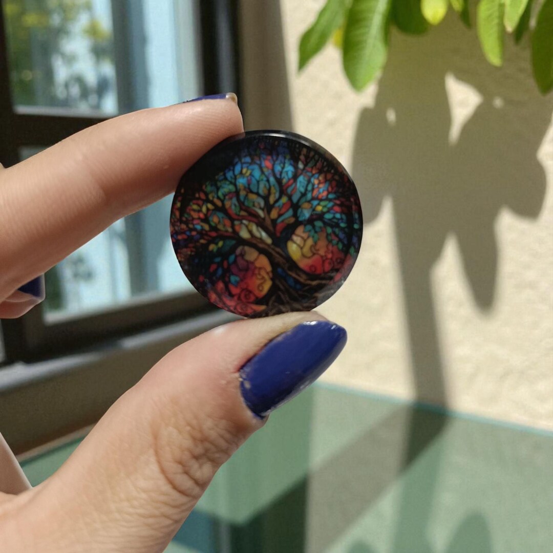 Colorful Tree of Life EDC Coin Token – Wooden Motivation Pocket Token ...
