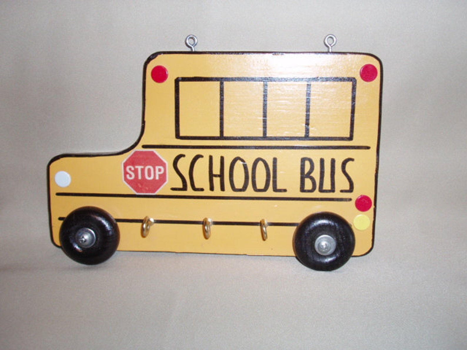 Wood School Bus Keychain Holder - Etsy
