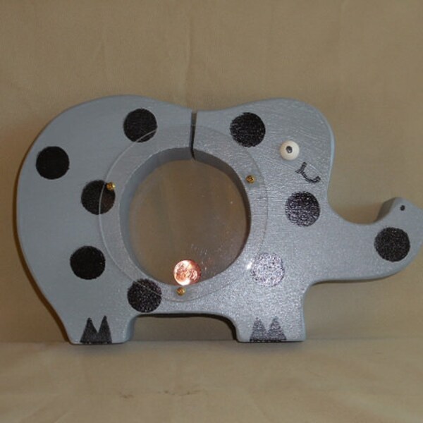 Wooden Elephant Bank - Etsy